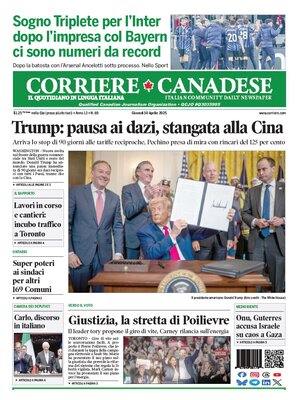 Today's Canadian Newspaper Front Pages
