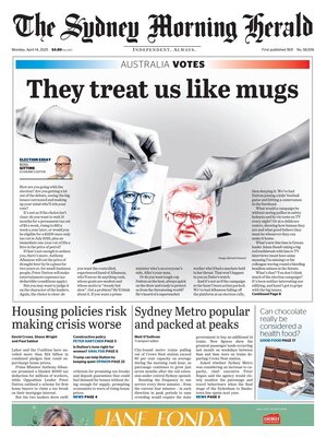 The Saturday Paper - Today's Front Page, 12/04/2025