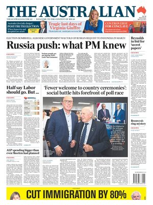 Today's Australian Newspaper Front Pages