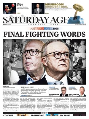 The Saturday Paper - Today's Front Page, 03/05/2025
