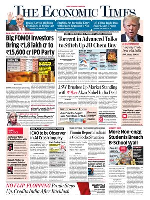 Today's Indian Newspaper Front Pages