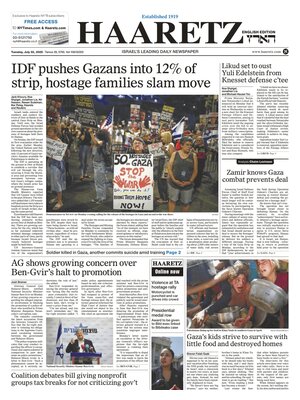 Today's Israeli Newspaper Front Pages