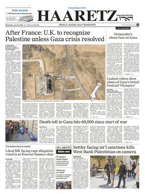 Today's Israeli Newspaper Front Pages