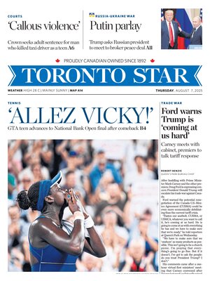 Today's Canadian Newspaper Front Pages