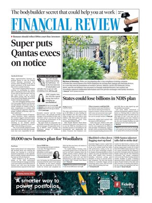 The West Australian - Today's Front Page, 25/08/2025