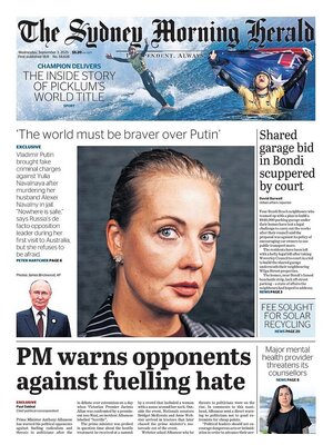 The West Australian - Today's Front Page, 03/09/2025