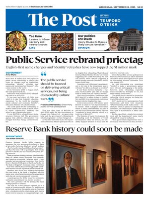 The Press (NZ) - Today's Front Page, 24/09/2025