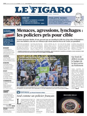 Today's French Newspaper Front Pages