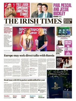 Irish Examiner - Today's Front Page, 21/12/2025